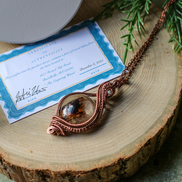 Large Genuine Arnold Estate (Conjuring House) Wood Fragment Necklace ...