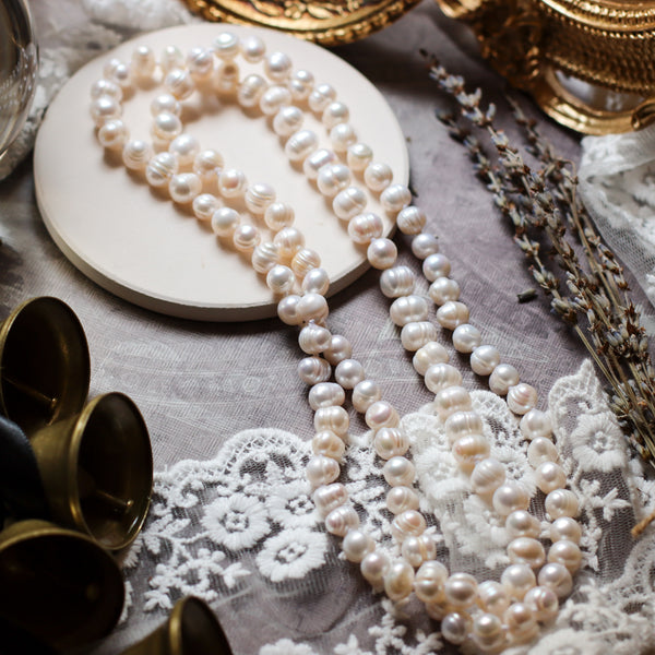 Genuine Cultured Freshwater Pearl Opera Necklace – Handmade By Hawes
