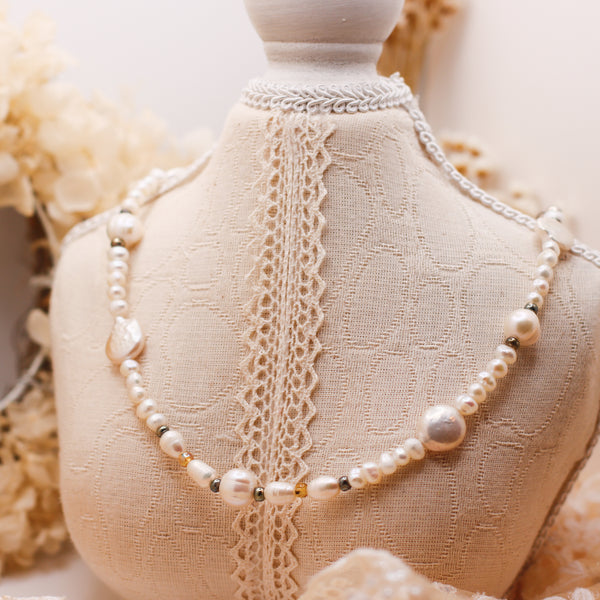 Genuine Cultured Freshwater Pearl Princess Style Necklace – Handmade By ...